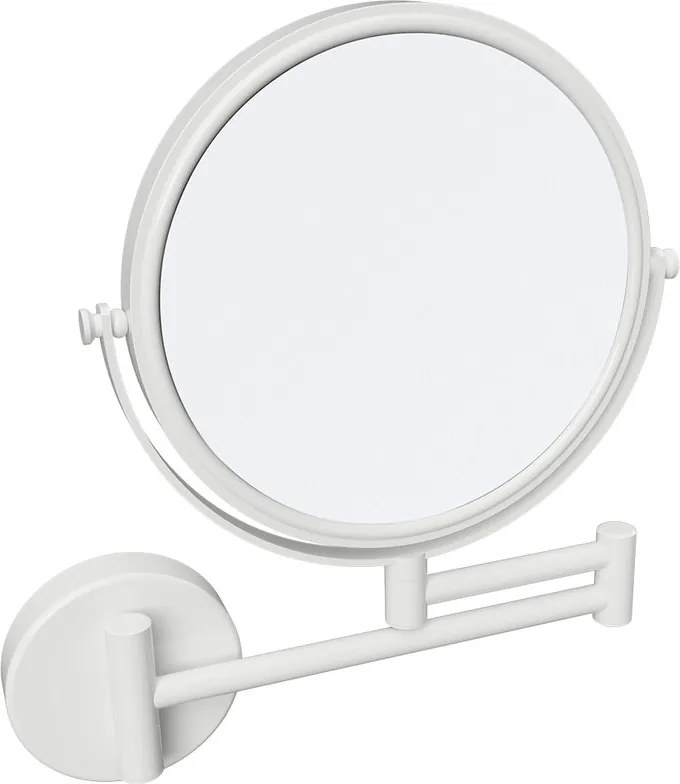 Sapho Sapho, X-ROUND WHITE závěsné kosmetické zrcadlo, průměr 180mm, oboustranné, bílá, XR006W