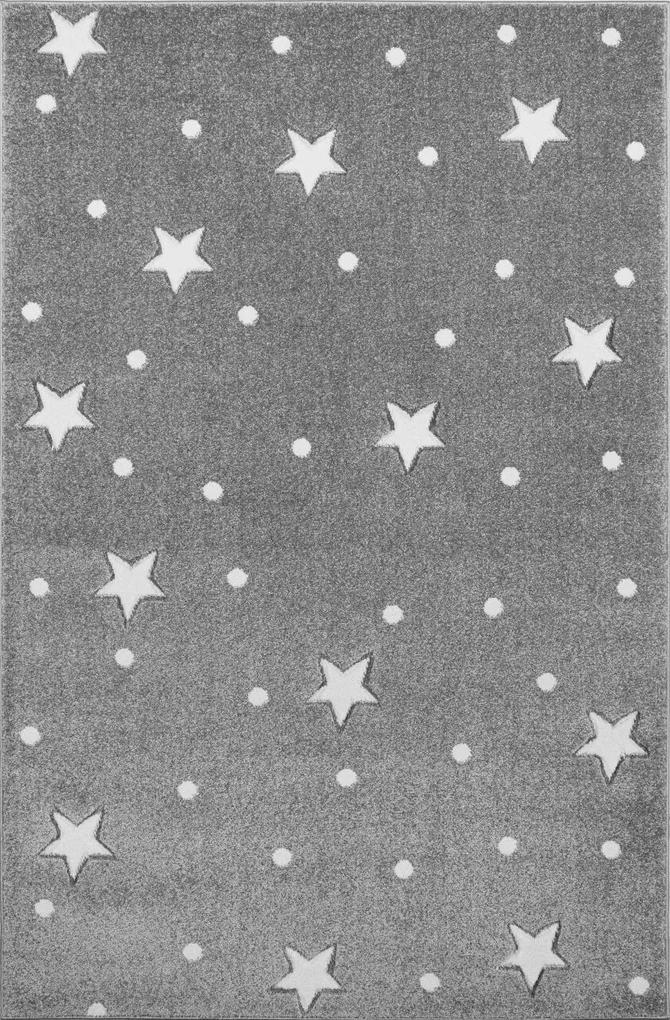 Hvězdičkový koberec barva: šedá, Velikost: 100 x 150