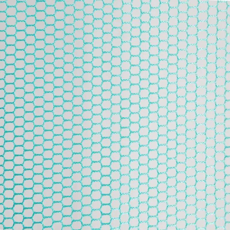 Tyrkysová záclona na kroužcích ANIKA 140x250 cm