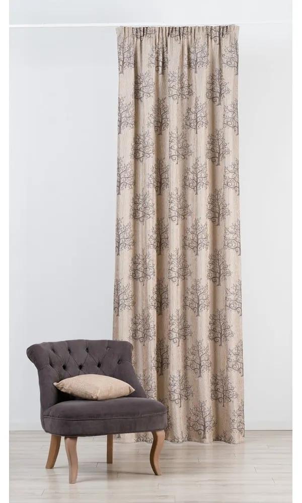 Hnědo-béžový závěs 140x260 cm Erinn – Mendola Fabrics