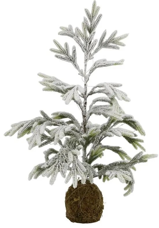 Zasněžený borovicový stromek se světýlky Pine Tree - 65 cm / 3xAA