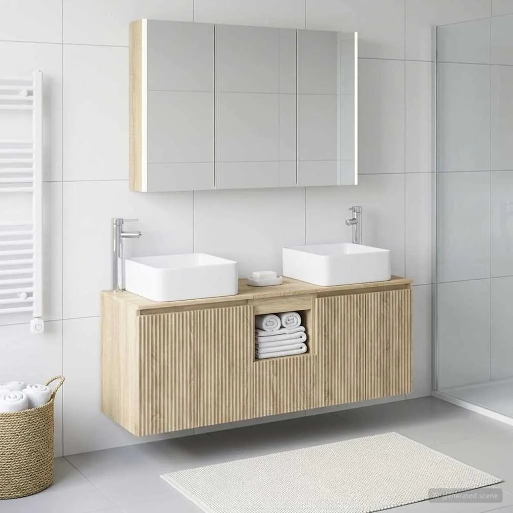 Sada koupelnových skříněk 4 ks Dub sonoma Kompozitní dřevo 3406385