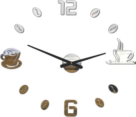 Nalepovací hodiny na zeď káva I SENTOP 12P023