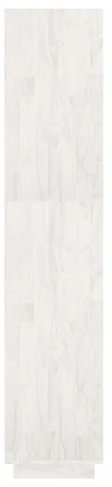 Petromila Knihovna / dělicí stěna bílá 60 x 35 x 167 cm masivní borovice