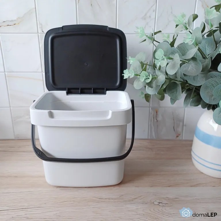 ÚLOŽNÝ BOX S PLASTOVOU KAPSIČKOU varianta: popelavý černé víko 3l