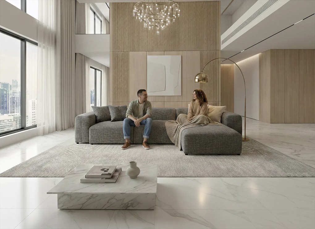 Rohová modulární sedací souprava do L MODINI, 330 cm Barva látky Moly: Zelená (Moly 37)