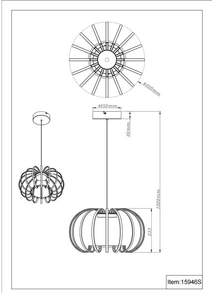 Globo 15946S - LED Stm. lustr na lanku RIBBON LED/40W/230V 3000K