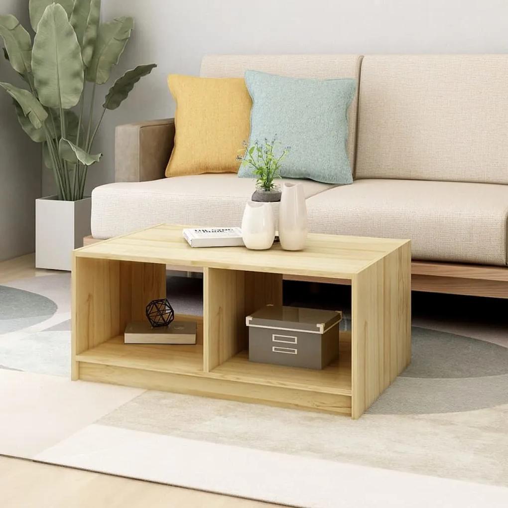 Konferenční stolek 75 x 50 x 33,5 cm masivní borové dřevo - Default Title