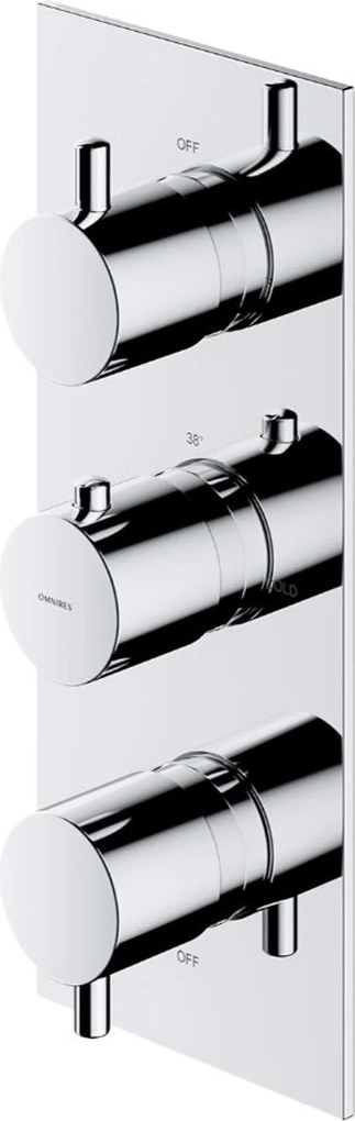 OMNIRES Y - Termostatická baterie pod omítku, pro 3 spotřebiče, chrom Y1238-KROCR
