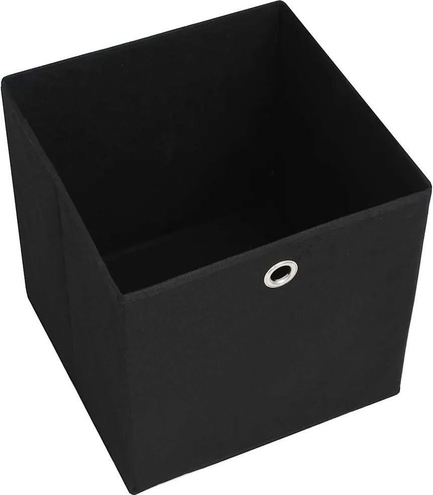 Úložné boxy 4 ks netkaná textilie 32 x 32 x 32 cm černé 245745