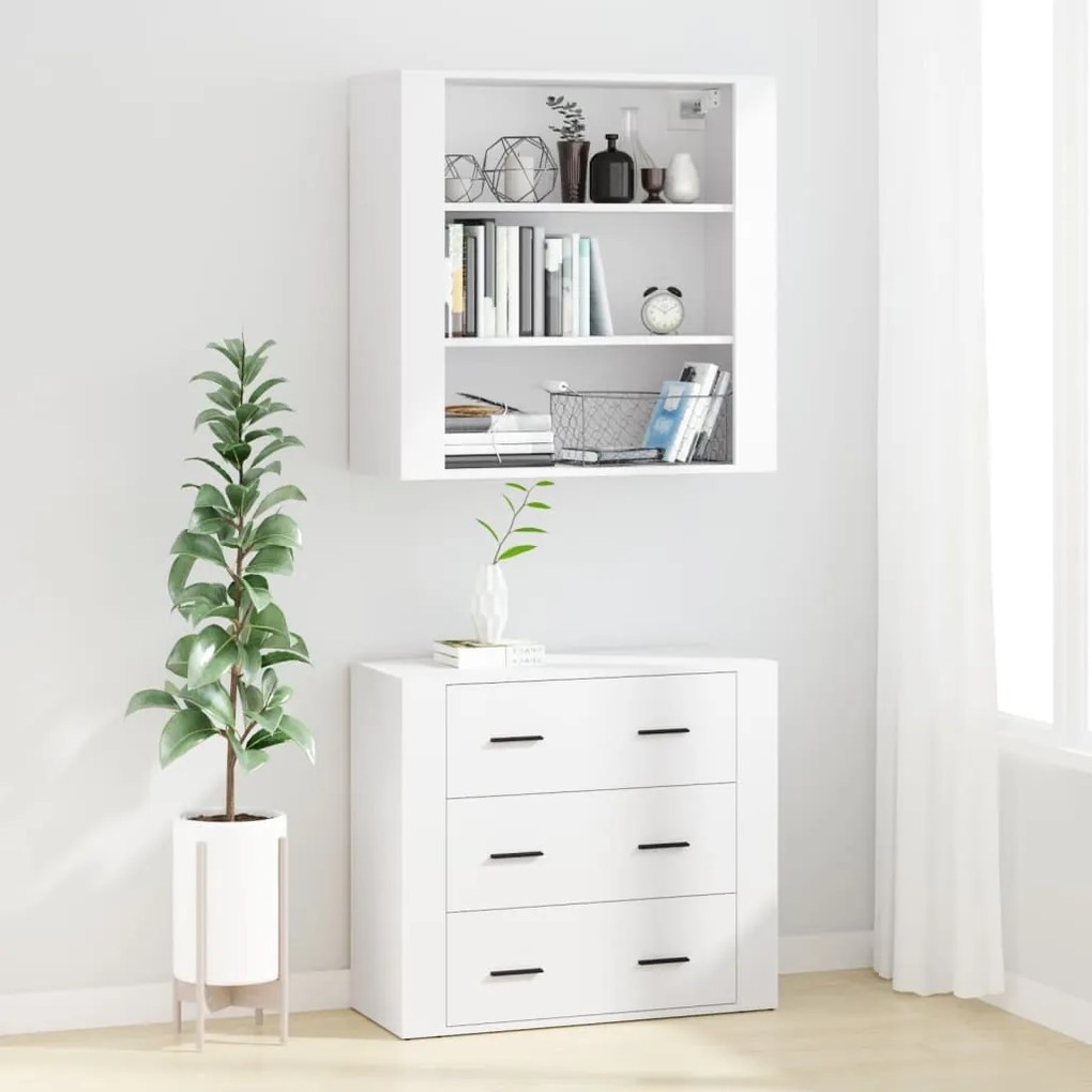 Skříň highboard bílá kompozitní dřevo 3185391
