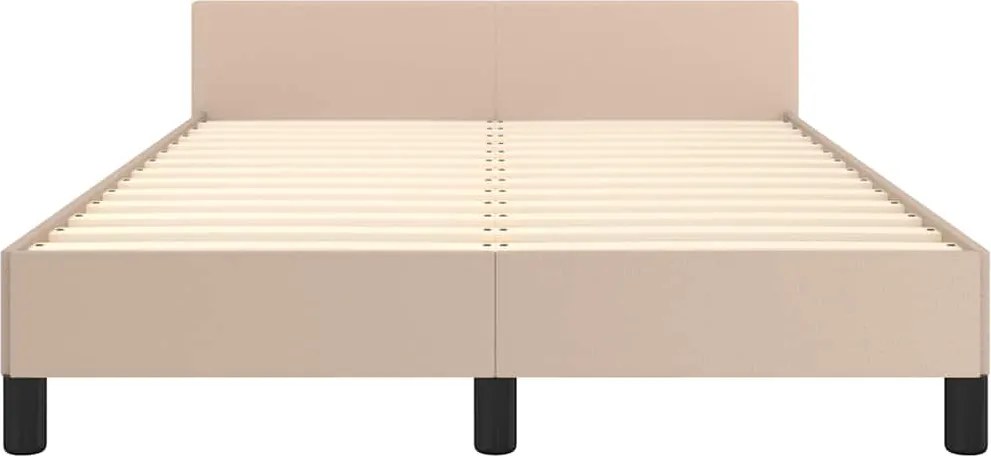 Rám postele s čelem cappuccino 120x200 cm umělá kůže 3125566