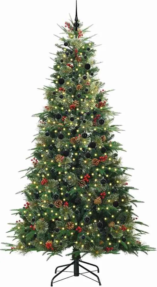 Umělý Skládací Vánoční Strom s stojanem Zelená 240 cm PE a PVC 3397446