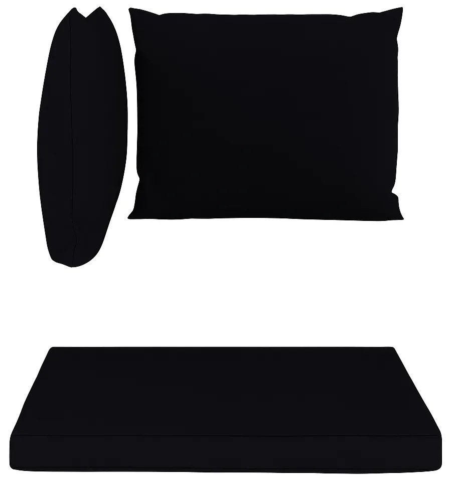 Set polstrování na zahradní nábytek MAJKEN, černý