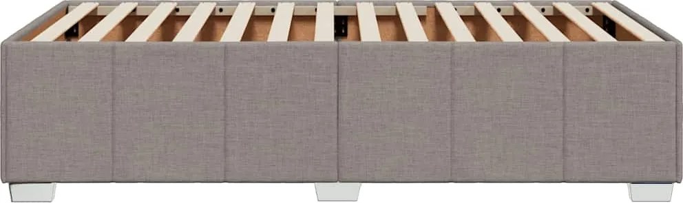 Rám postele bez matrace taupe 100 x 200 cm textil 3284815
