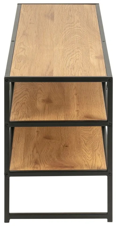 TV stolek v dekoru dubu v černo-přírodní barvě 120x46 cm Seaford – Actona