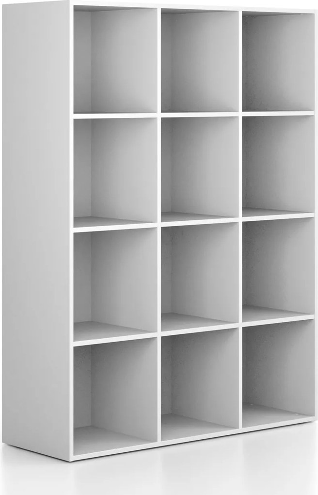 Regál FRAME, nižší, 3 sloupce, 1735 x 1299 x 450 mm, bílá