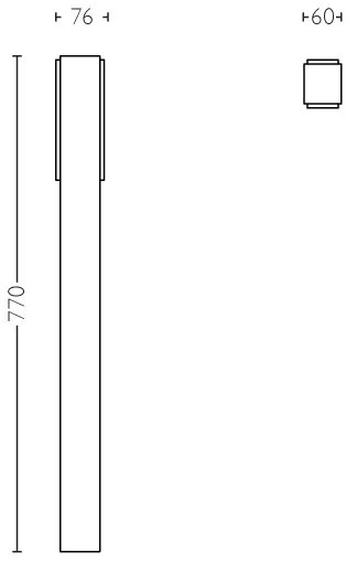 Philips 16489/93/P3 - Venkovní sloupkové světlo STRATOSPHERE 2xLED/4,5W IP44