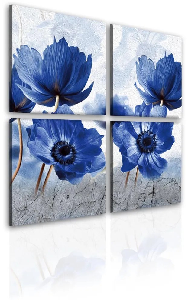 Obraz modrý květ Velikost (šířka x výška): 80x80 cm