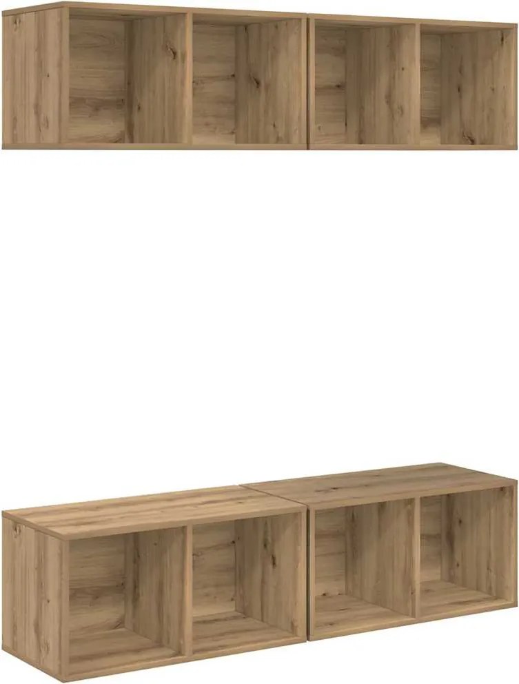 Sestava TV skříněk 4 ks Artisanový dub Kompozitní dřevo 3393533