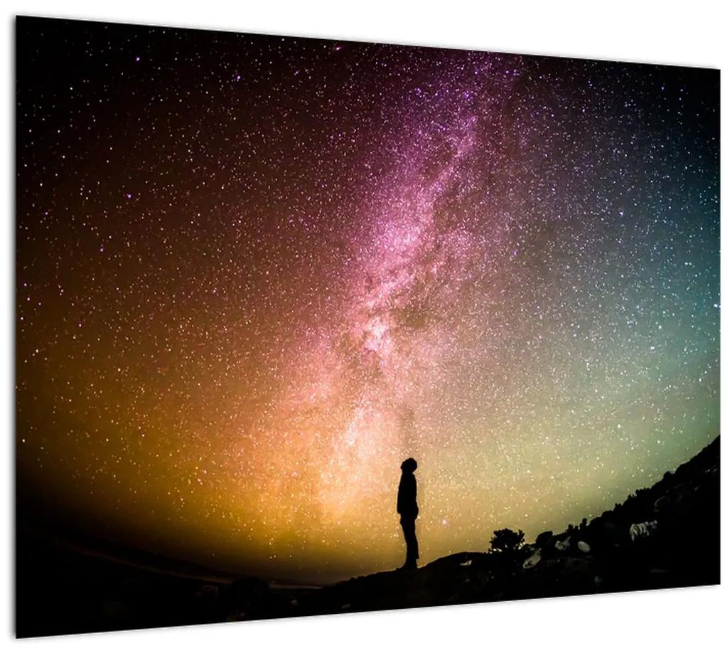 Skleněný obraz - obloha plná hvězd (70x50 cm)