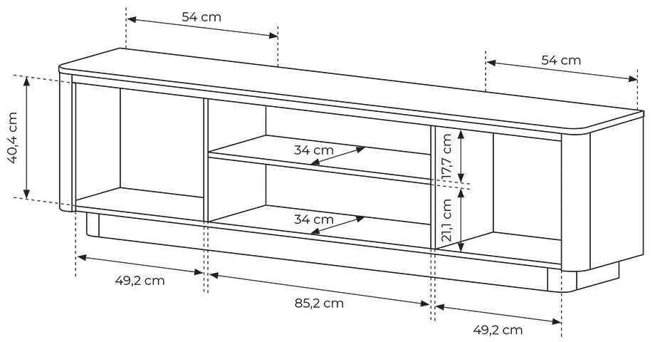 Obývací stěna TORRO B | 3 díly | 476 cm | dub cremona/černá