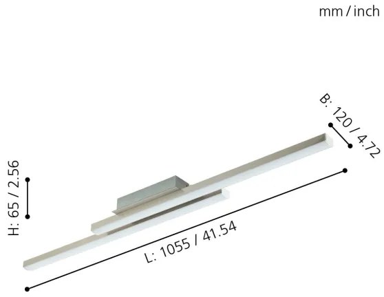 Eglo 97906 - LED RGB Stmívatelný přisazený lustr FRAIOLI-C 2xLED/17W/230V