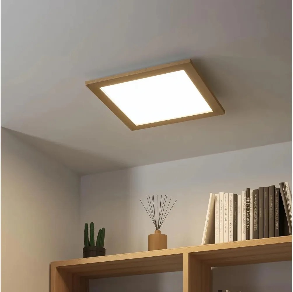 Eglo - LED RGB Stmívatelný přisazený panel SALOBRENA-C LED/40W/230V hnědá + DO