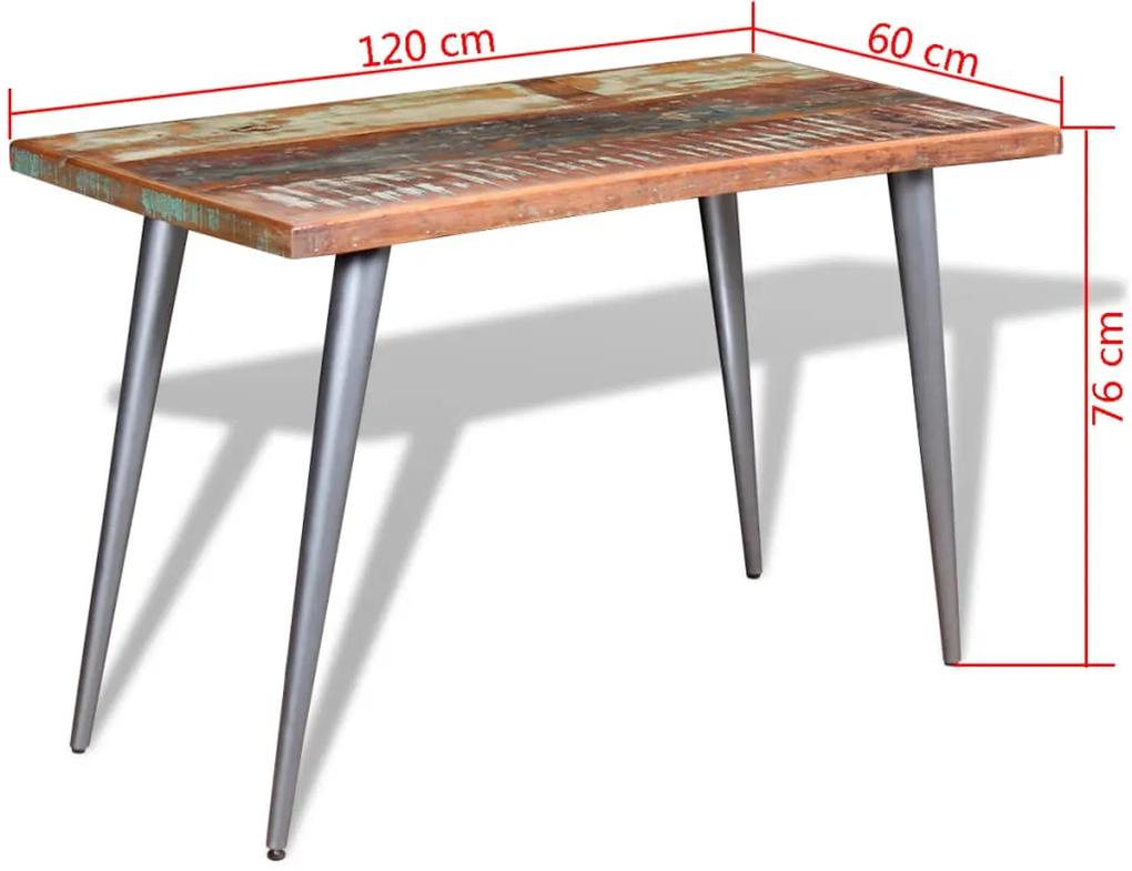 Jídelní stůl masivní recyklované dřevo 120 x 60 x 76 cm,  244242