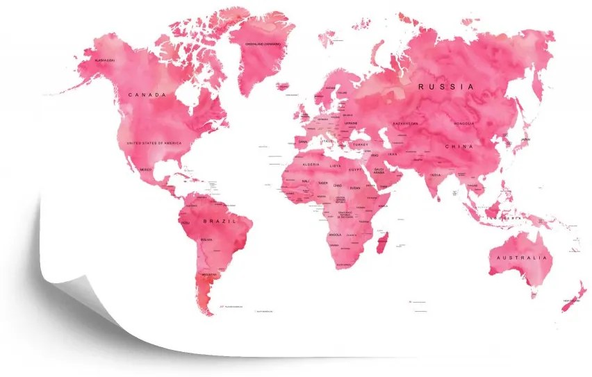 Fototapeta Mapa Světa Omyvatelný vlies 152.5x104