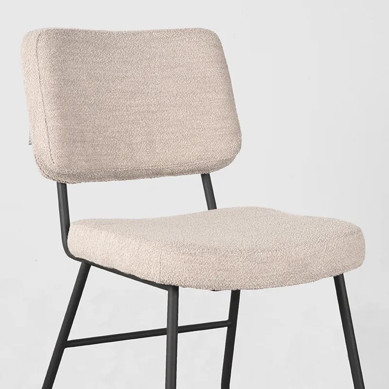 LABEL51 Jídelní židle NOAH bílé bouclé IH-50.142