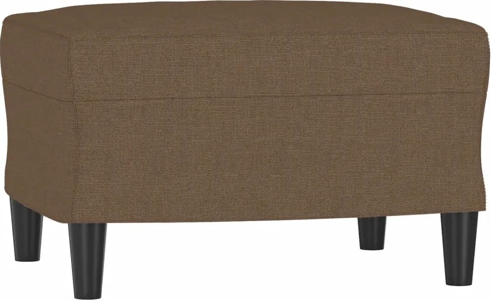 Křeslo s podnožkou hnědé 60 cm textil 3201130