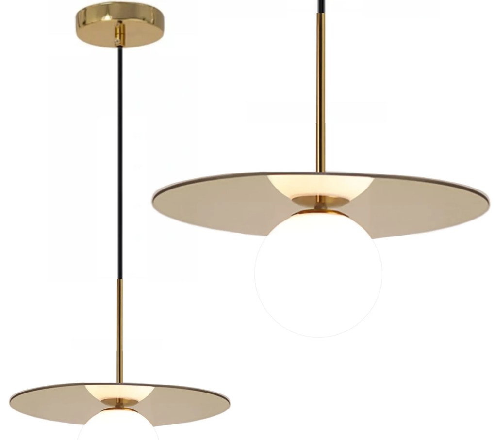 Toolight - Stropní svítidlo Glamour G9 60W APP939-1CP, zlatá-bílá, OSW-09659