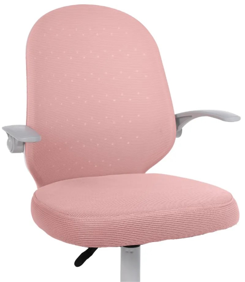 Dětská otočná židle Neoseat JUNI 012 s podnoží — látka, růžová