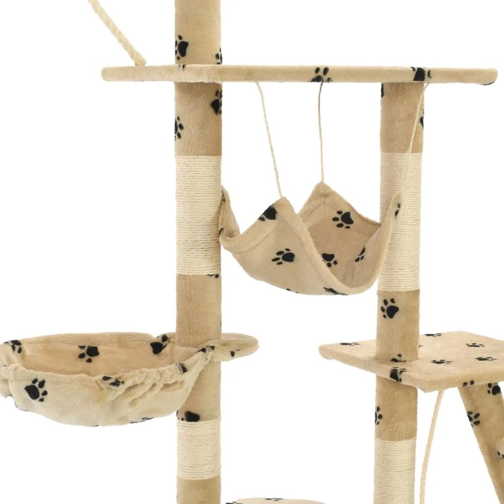 Škrabadlo pro kočky - sisalové sloupky - béžové | 230-250 cm