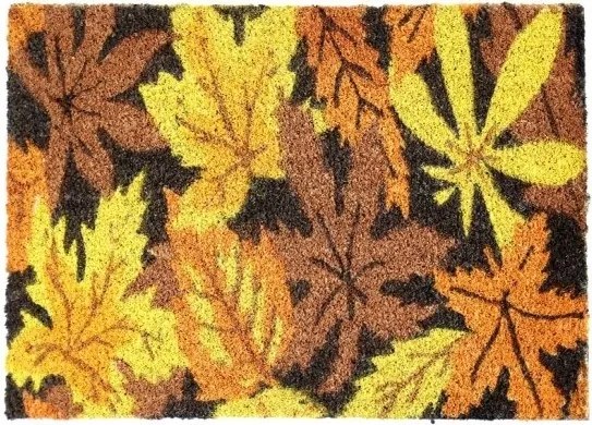 BO-MA, Rohožka Kokos Listy - na ven i na doma, 40x60, vícebarevná, chodba / předsíň
