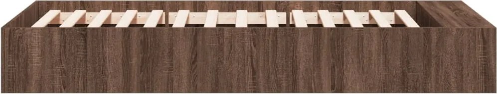 Rám postele hnědý dub 75 x 190 cm kompozitní dřevo 3280628
