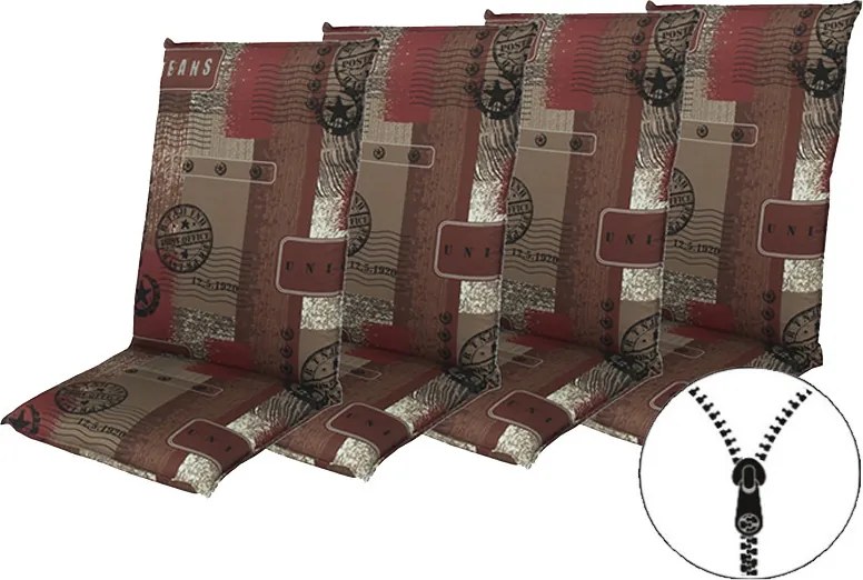 Doppler LIVING 2930 - set 4 ks polstrů na křeslo s vysokým opěradlem