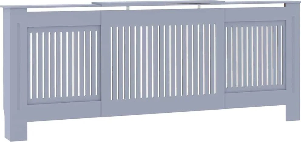 Kryt radiátoru 2 ks Šedá 205 x 20,5 x 81,5 cm Kompozitní dřevo 3403239