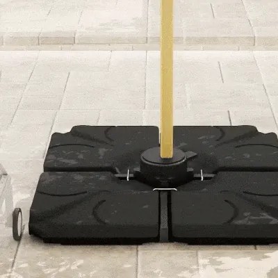 Outsunny základní závaží pro stojany na slunečník, naplnitelné vodou a pískem, plast, 103D x 103Š x 8,3V cm, černý