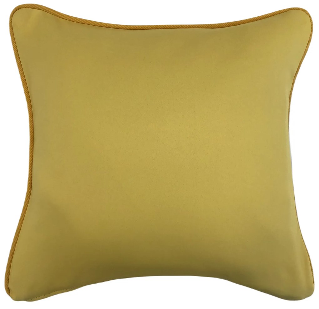 Dekorační povlak na polštář 40*40 cm s paspulí žlutý 40 x 40 cm, český výrobce Tibex