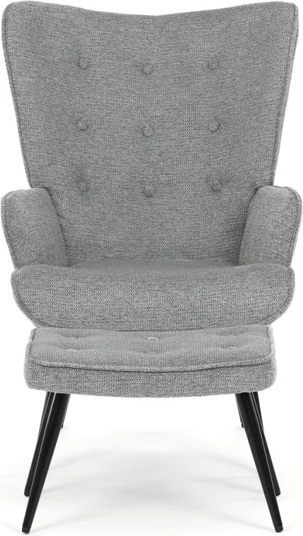 Relaxační křeslo, šedá, sametová látka, AK-303 GREY2