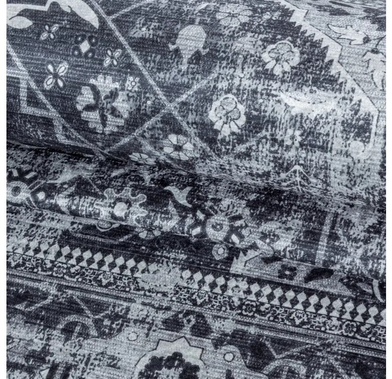Ayyildiz Kusový koberec FIESTA 4301, Černá Rozměr koberce: 80 x 150 cm