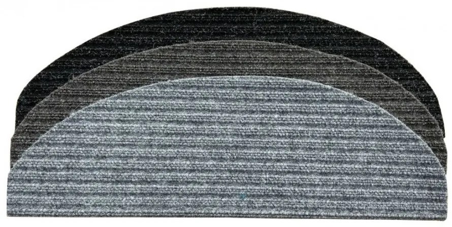 Vopi Nášlapy na schody Rio šedé půlkruh, samolepící - 28x65 půlkruh (rozměr včetně ohybu)