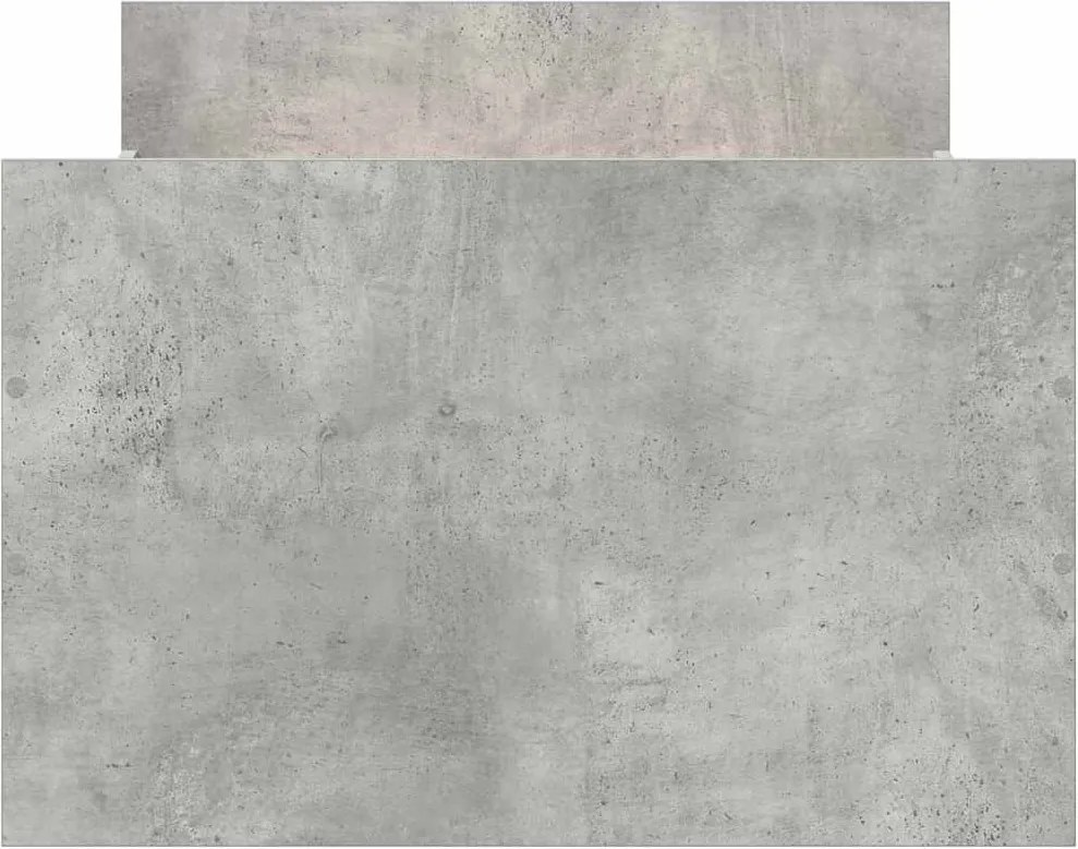 Rám postele s hlavovým a nožním čelem betonově šedý 100x200 cm 3203799