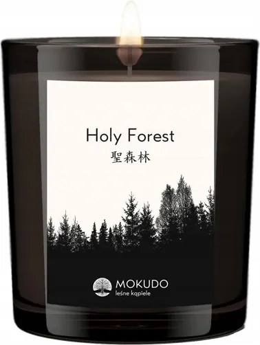 Sójová vonná svíčka Mokudo „Holy Forest“, 140 g 100% přírodní složení