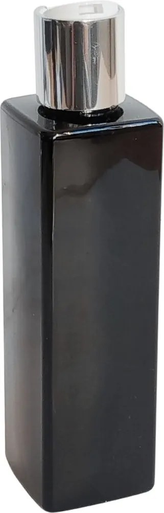 Dávkovač na mýdlo 250 ml černý s bílo-stříbrným DISC TOP LUNA