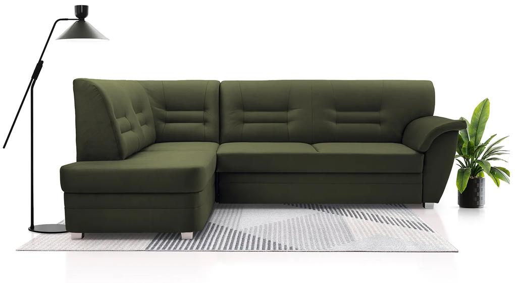 Rohová sedací souprava Janeen (tmavě zelená) (L). 1031517
