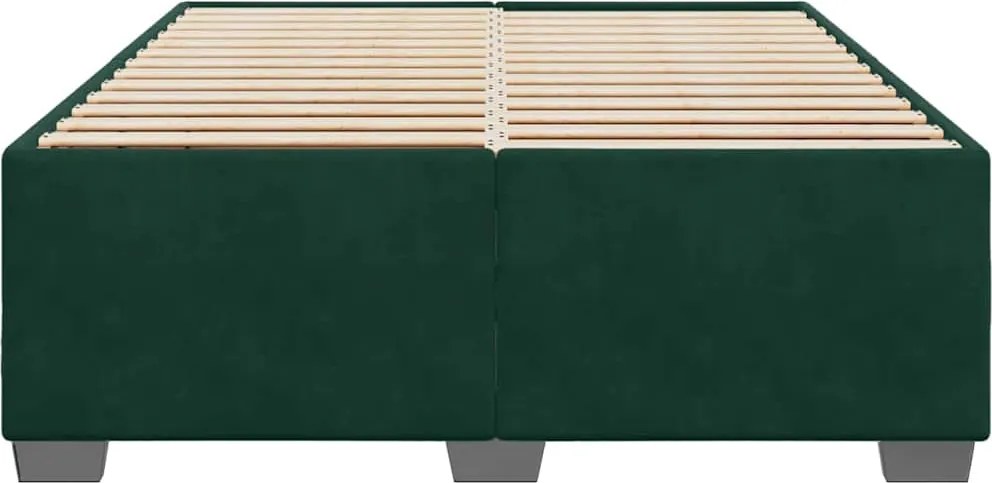 Rám postele bez matrace tmavě zelená 140 x 200 cm samet 3284640
