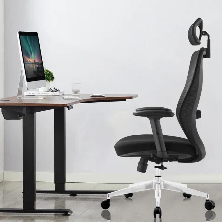 Kancelářská ergonomická židle Neoseat NICOLE — síť / látka, černá, nosnost 150 kg